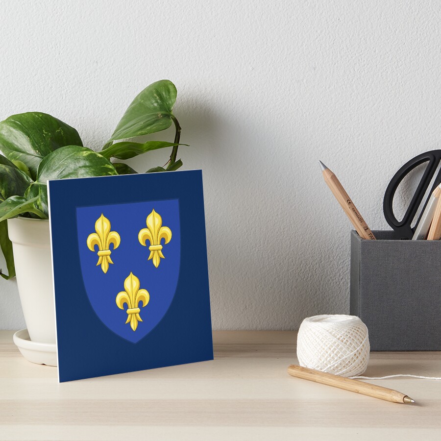 Impression rigide « Blason Royal Moderne de France 3 fleurs de lys lis ...