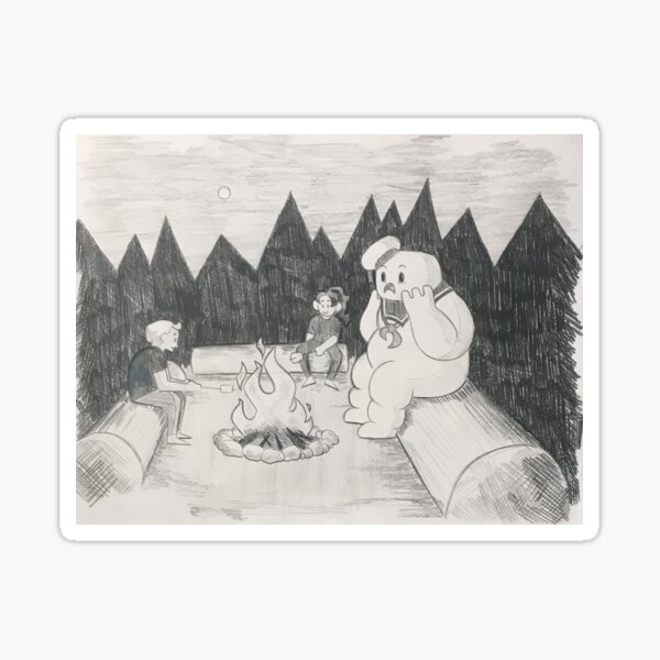 "Stay Puft S'mores Man" Sticker for Sale by JayblueArt | Redbubble