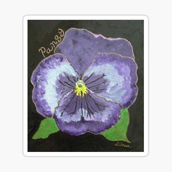 "Pansy" Sticker by LauraCrean | Redbubble