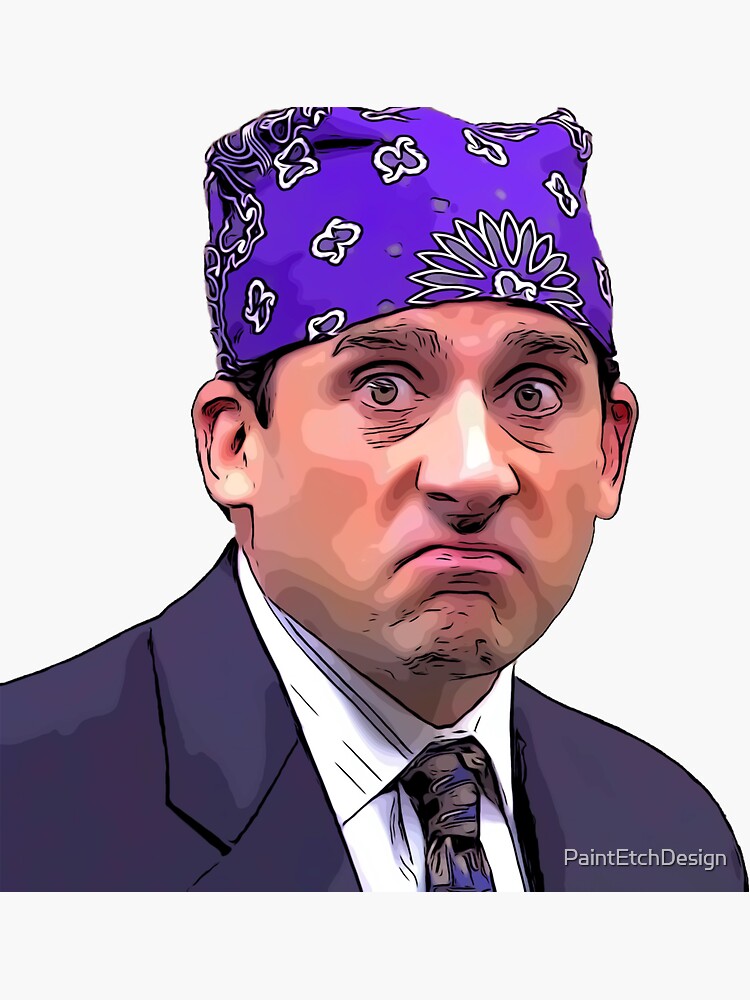"Prison Mike The Office" Sticker for Sale by PaintEtchDesign | Redbubble