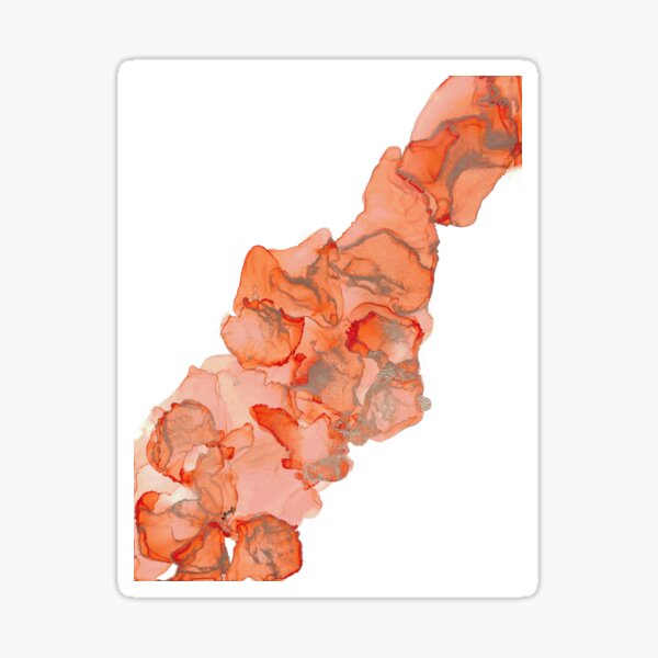 "Orange Flow" Sticker for Sale by herzart | Redbubble
