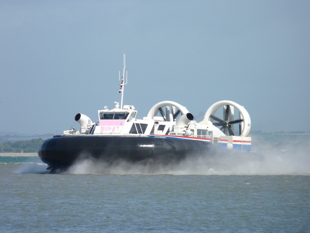 "Hovercraft Flying Arrival" by Andy Barton | Redbubble