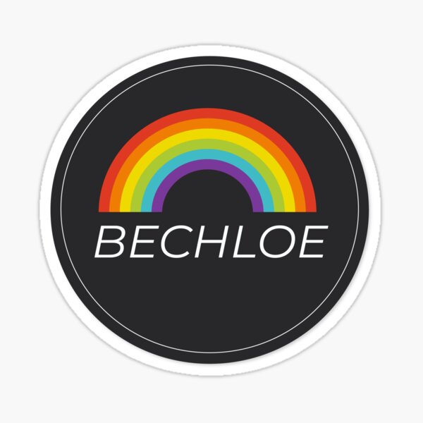 "Bechloe | Pride (Black Background)" Sticker for Sale by DamnSanvers ...