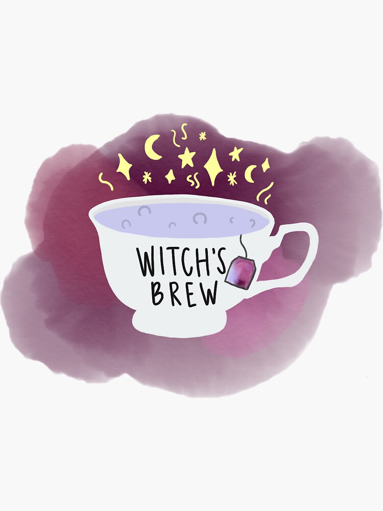 "Witch's Brew Teacup" Sticker for Sale by kecampbe | Redbubble