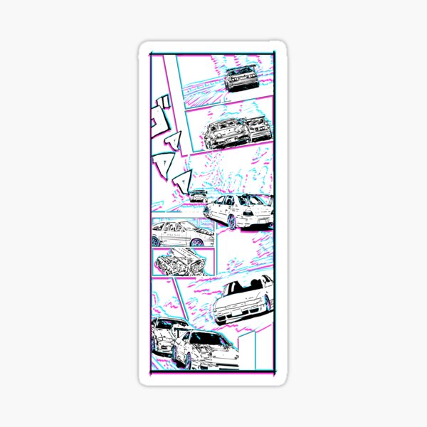 "JDM Touge Manga 3D" Sticker by Sourbraaten | Redbubble