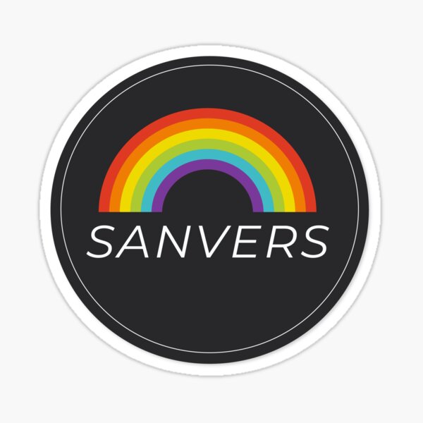 "Sanvers | Pride (Black Background)" Sticker by DamnSanvers | Redbubble