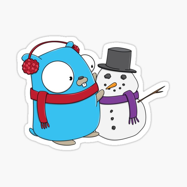 "Gopher and Snowman" Sticker for Sale by MariaNinfa | Redbubble