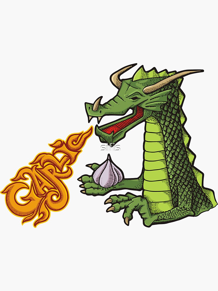 "Garlic Dragon" Sticker for Sale by sifis | Redbubble
