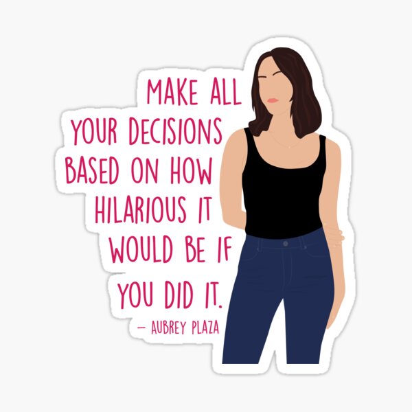 "Aubrey Plaza" Sticker for Sale by mynameisliana | Redbubble