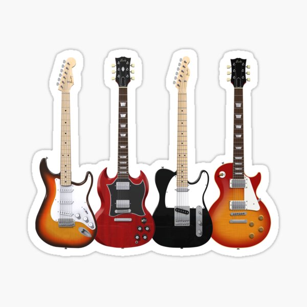 Electric Guitar Stickers | Redbubble