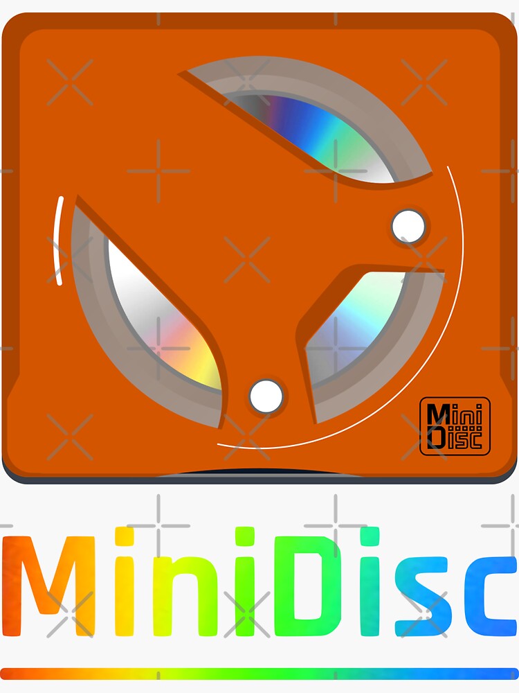 "Minidisc Player - Orange" Sticker by ukufiti | Redbubble