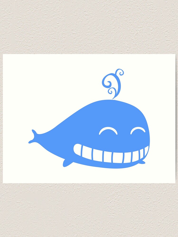 "Cute Smiling Whale" Art Print by SuperPayce | Redbubble
