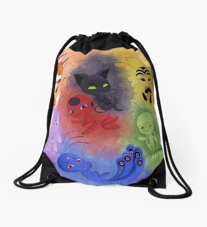 Miraculous Ladybug Drawstring Bags | Redbubble