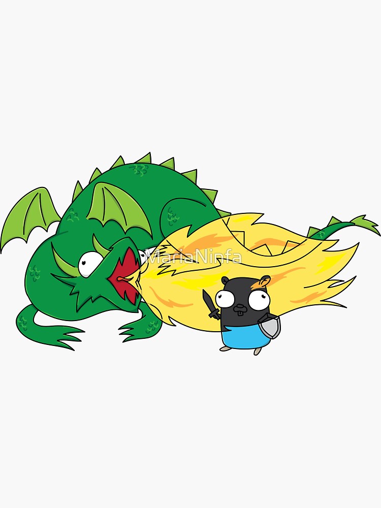 "Gopher vs Dragon" Sticker by MariaNinfa | Redbubble