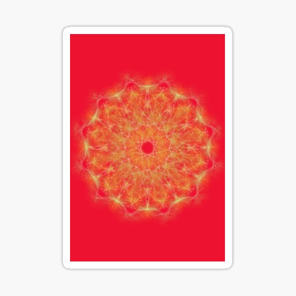 "Root Chakra Red healing mandala 5001" Sticker by RobiBNL | Redbubble