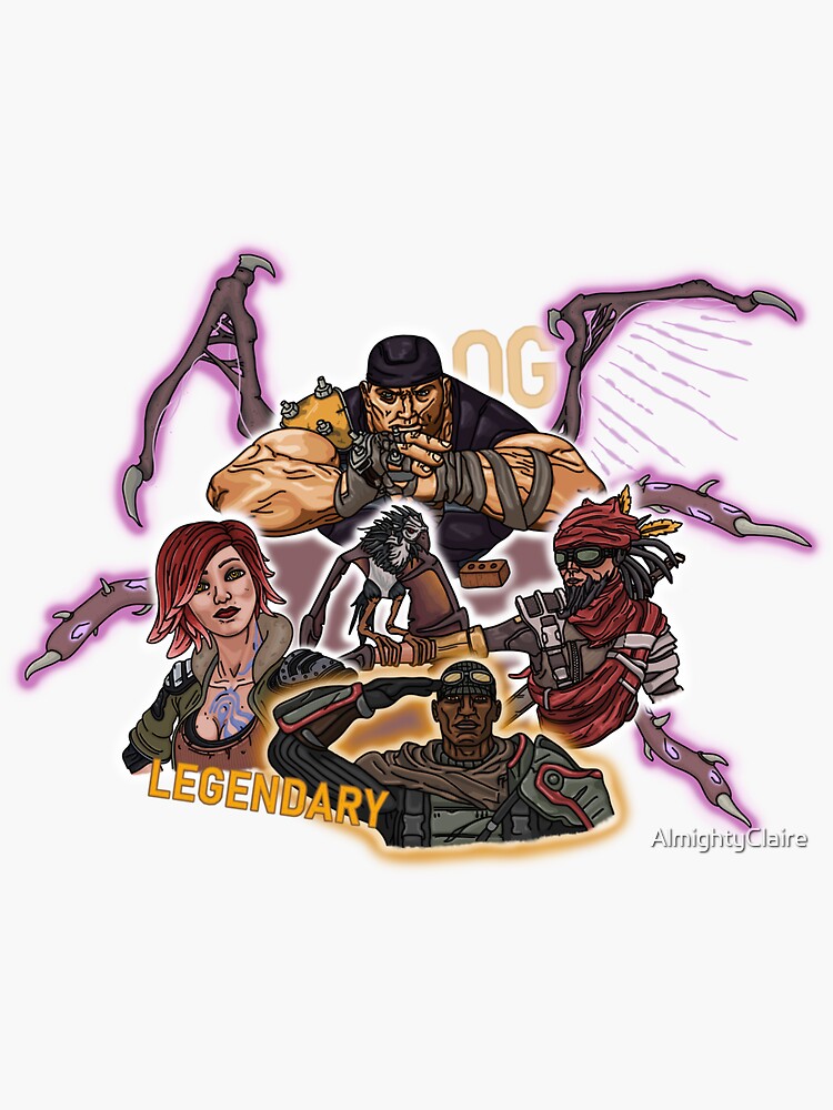 "Borderlands- The Originals" Sticker for Sale by AlmightyClaire | Redbubble