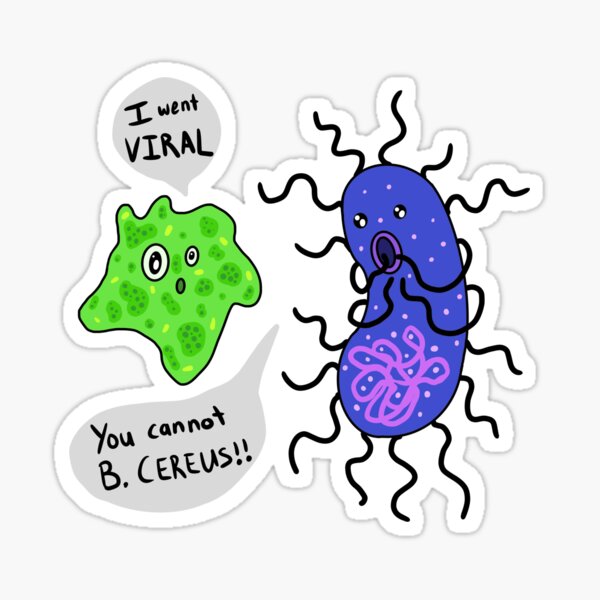 "Viral Microbes" Sticker by BundaBear | Redbubble