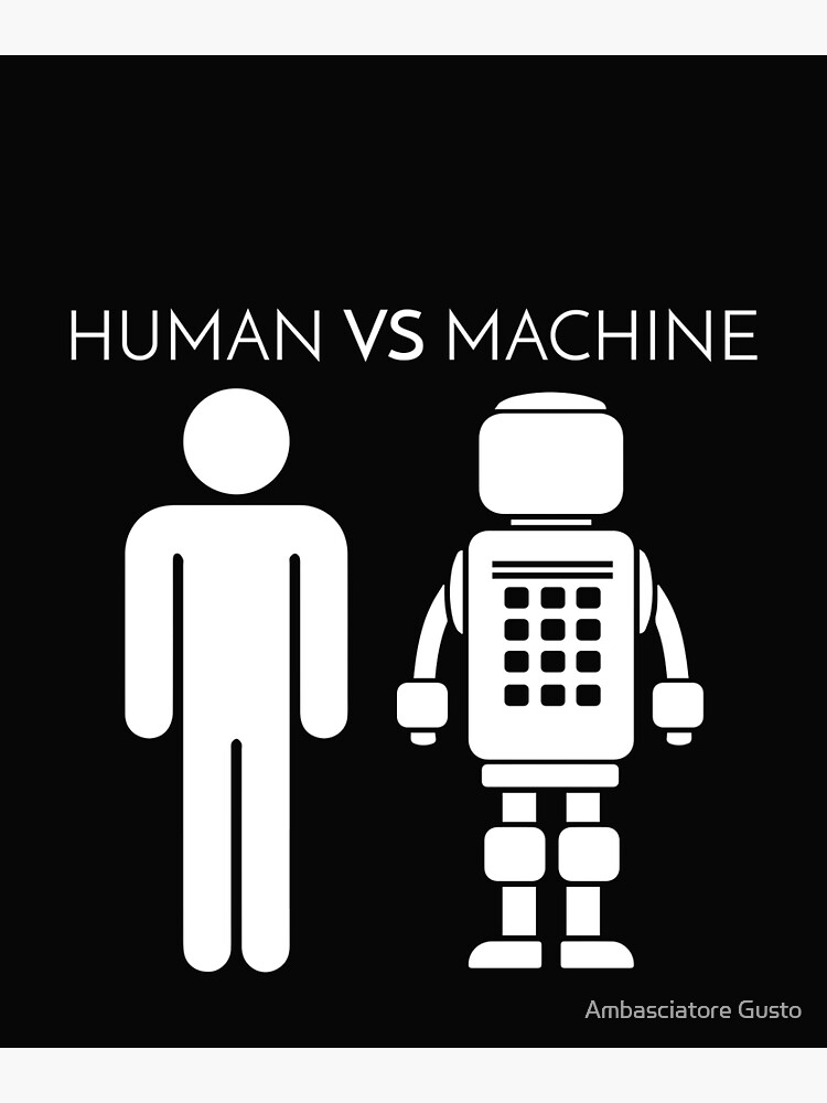 "Human vs Machine Artificial Intelligence AI Robots Computer" Poster ...