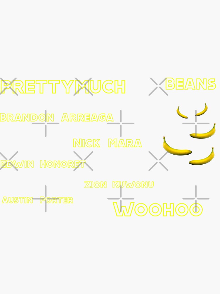 "PRETTYMUCH // Names" Sticker for Sale by FordR24 | Redbubble