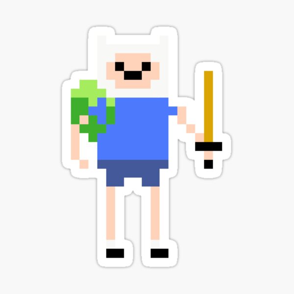 "Finn - Pixel art" Sticker for Sale by ValentinaHramov | Redbubble