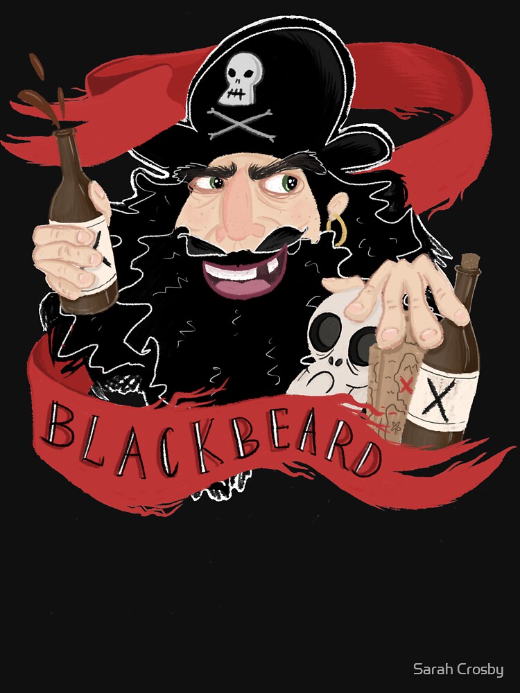 "Blackbeard Pirate Character" T-shirt for Sale by DIKittyPants ...