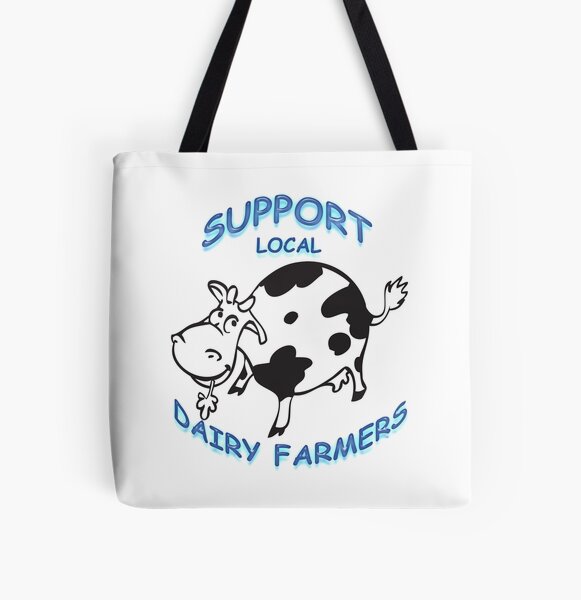 "Support Local Dairy Farmers" Tote Bag for Sale by TeesandTops | Redbubble