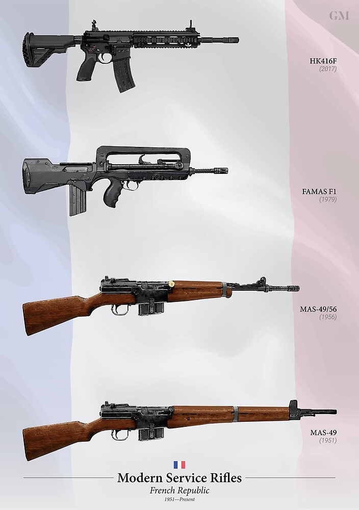 "Modern Service Rifles of France" by nothinguntried | Redbubble