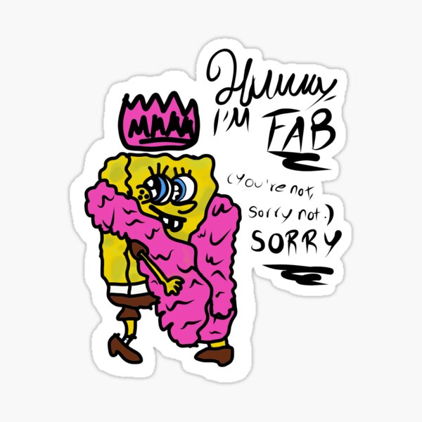 "SPONGEBOB FAB " Sticker by tilwet | Redbubble