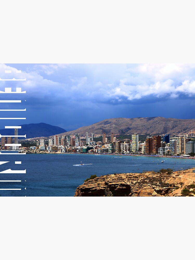 "Benidorm with cut-out wording" Sticker by qlobba | Redbubble