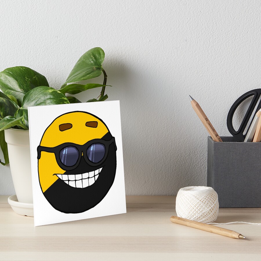 "Ancap flag meme ball Memeballs and sunglasses yellow and black ...