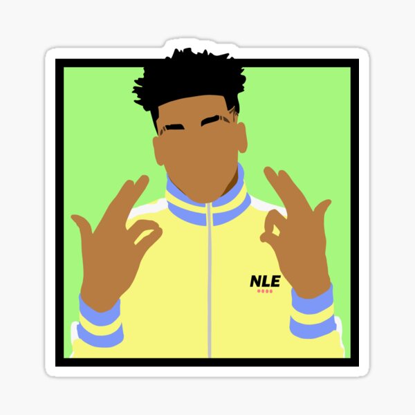 "NLE Choppa Simplified 2" Sticker for Sale by JohnCarpenter2 | Redbubble