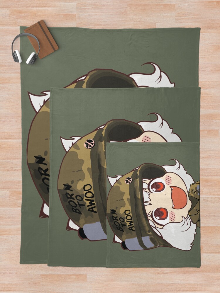 "Awoo Anime girl big smile Army Military Born to Awoo with Peace Symbol ...