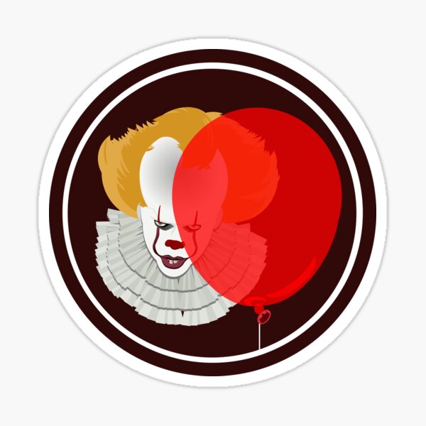 "Evil clown" Sticker for Sale by DrawingRage | Redbubble