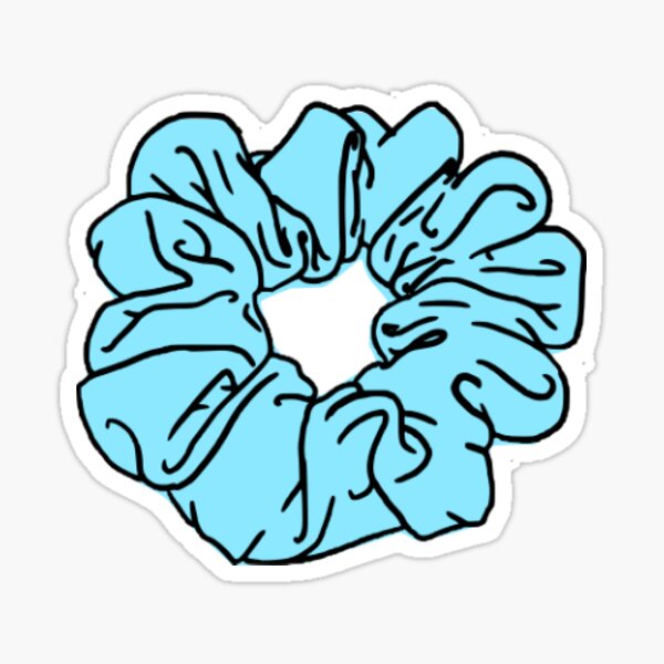 "Blue Scrunchie" Sticker for Sale by jpjournals | Redbubble