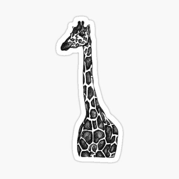 "Giraffe art" Sticker for Sale by laradanbyart | Redbubble