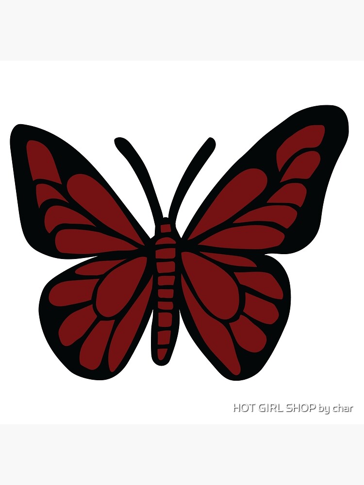 "maroon butterfly" Poster for Sale by charlotte-carr | Redbubble