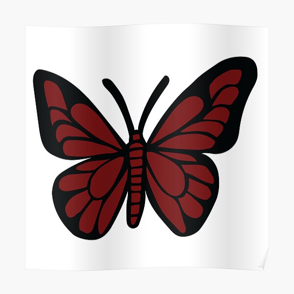 "maroon butterfly" Poster for Sale by charlotte-carr | Redbubble