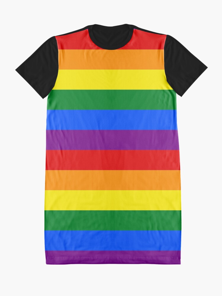 Gay Pride Rainbow Flag Graphic T Shirt Dress For Sale By