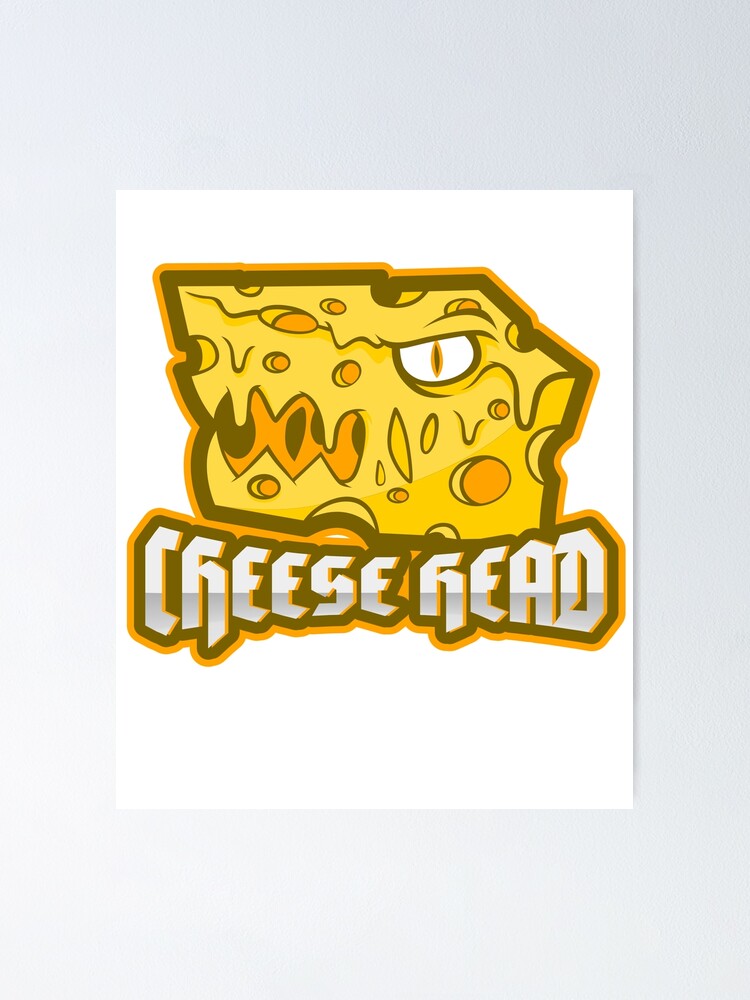 "Funny Foam Cheese Head | Wisconsin Angry Cheese Wedge" Poster by ...