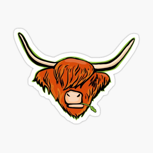 "Scottish Coo Cute Scottish Cow" Sticker for Sale by SusanaDesigns ...