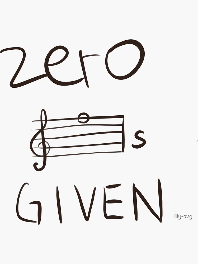 "zero F's given" Sticker for Sale by lily-svg | Redbubble