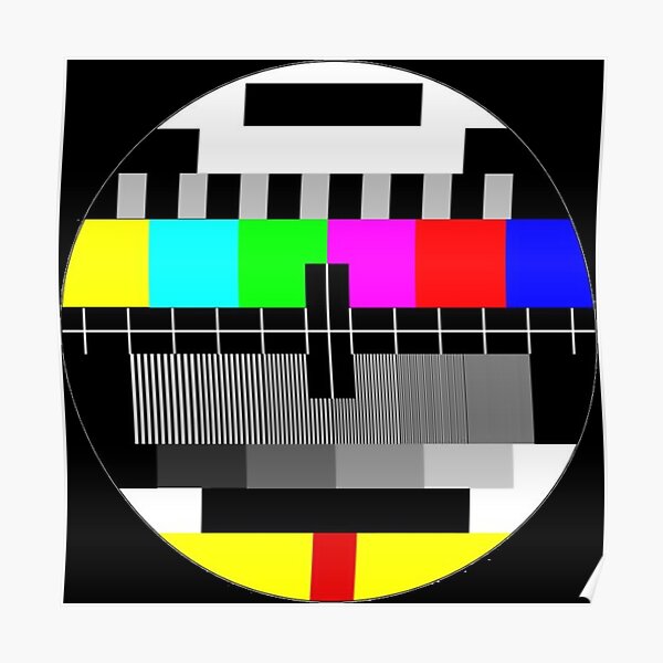 "90's TV Test pattern" Poster by caroljordan | Redbubble