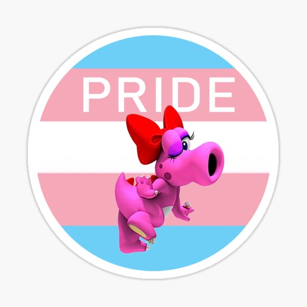 "Birdo Says Trans Pride" Sticker for Sale by yeehawgalaxy | Redbubble