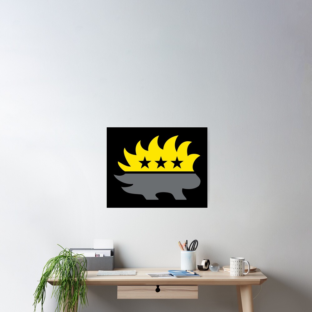 "ancap libertarian porcupine black and yellow anarcho capitalist symbol ...