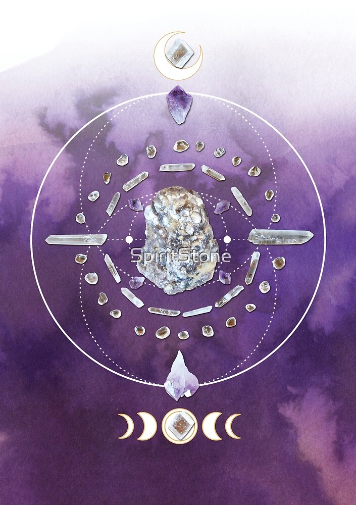 "Botryoidal Lepidolite Crystal Grid - Transition" by SpiritStone ...