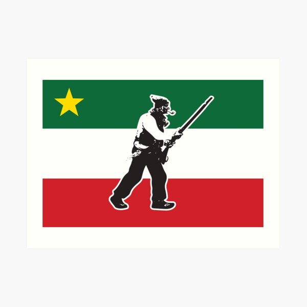 Impression artistique « Drapeau patriote vert blanc rouge avec vieux ...