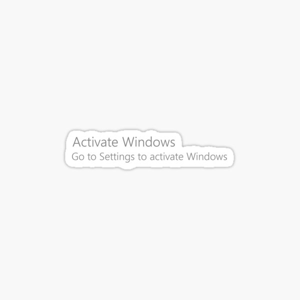 "Activate Windows" Sticker for Sale by Hazel-Inc | Redbubble