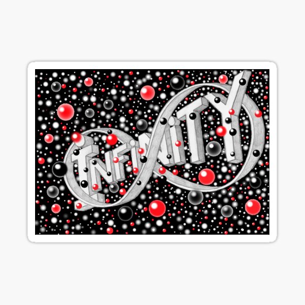 "Infinity within the symbol" Sticker for Sale by daleyart | Redbubble