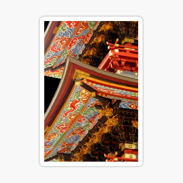 "Japanese temple" Sticker by sheSzen | Redbubble