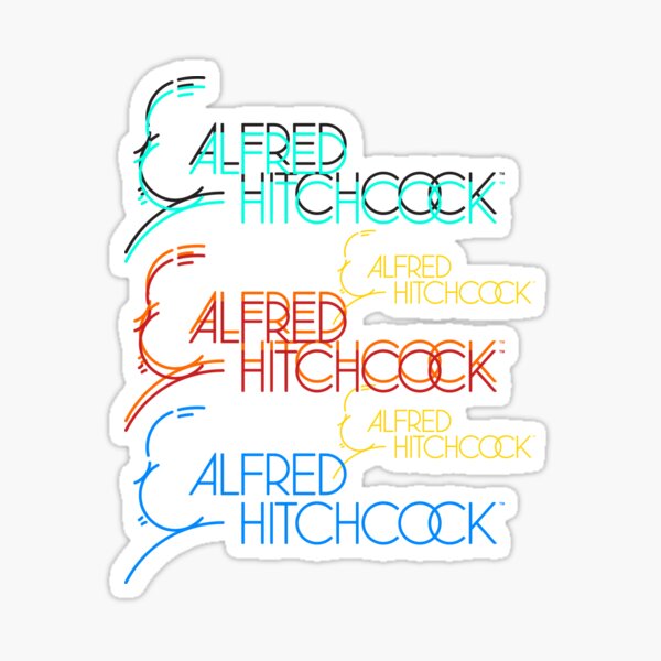 Alfred Hitchcock Collage Sticker By Mauswohn Redbubble